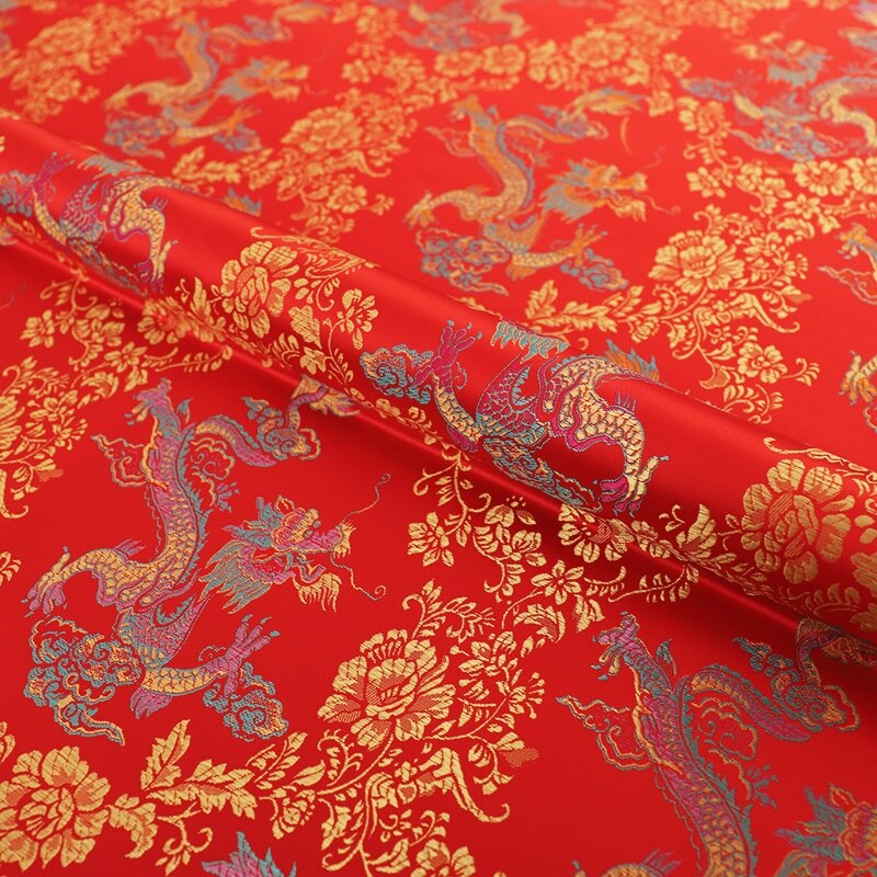 Padrão de dragão brocado jacquard tecidos imitação... – Grandado
