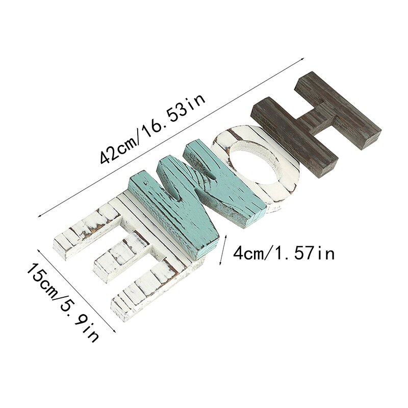 Rustic Wood Home Sign, Decorative Wooden Block Wor... – Grandado