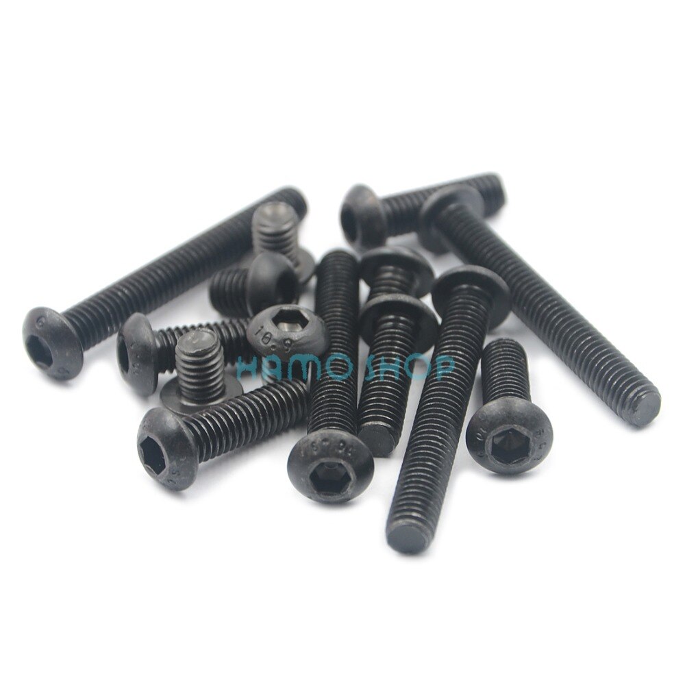 Tornillo hexagonal de cabeza negra, rosca métrica ... – Vicedeal