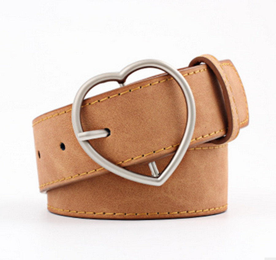 hundred ladies imitation Leather belt alloy peach ... – Grandado