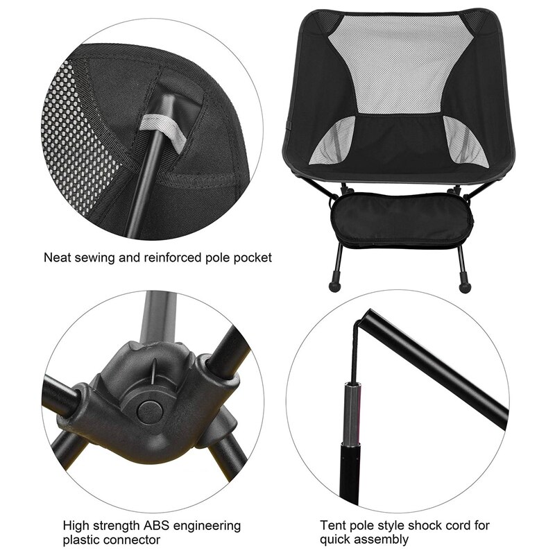 Camping Chairs Breathable Mesh Chair With Anti-Sin... – Grandado
