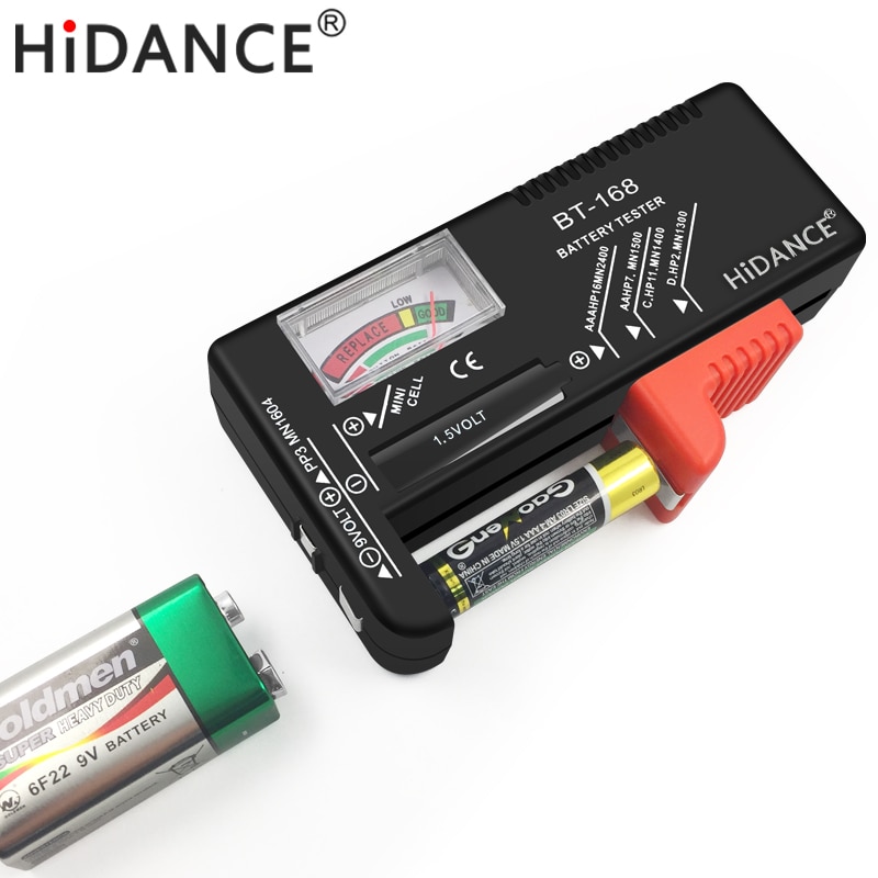 HiDANCE battery tester capacity aa aaa 1.5v 9v pow... – Grandado