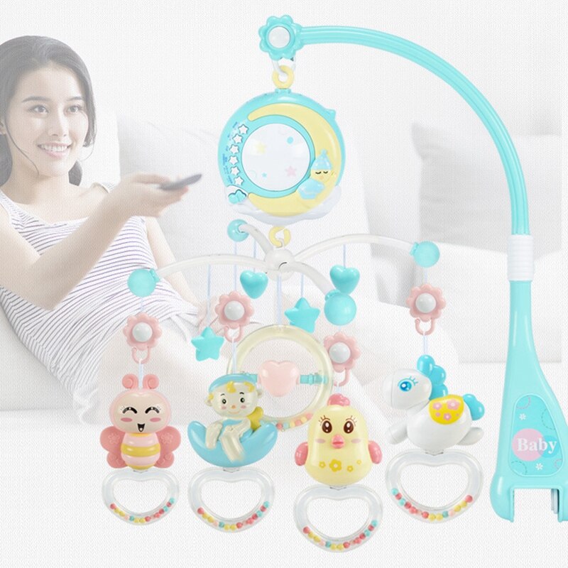 Baby Rattles Crib Mobiles Toy Holder Rotating Crib... – Grandado