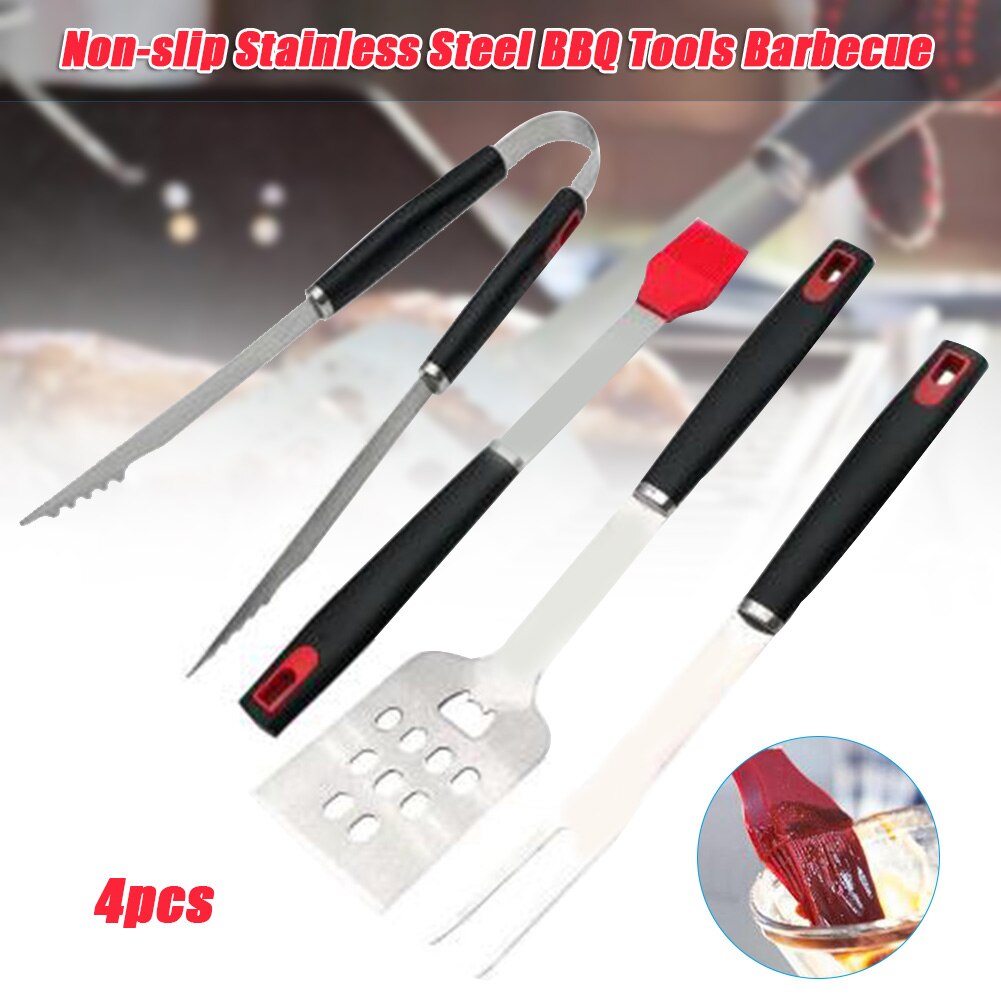 4pcs Stainless Steel BBQ Grilling Utensil Tool Set... – Grandado