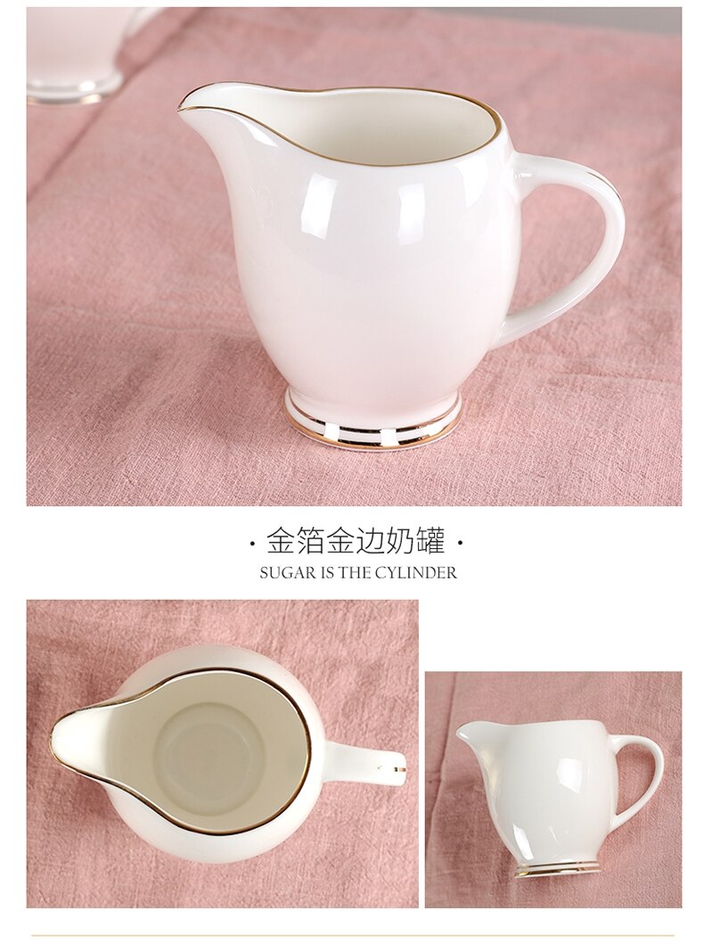 Bone china British style milk pot ceramic milk jug... – Grandado