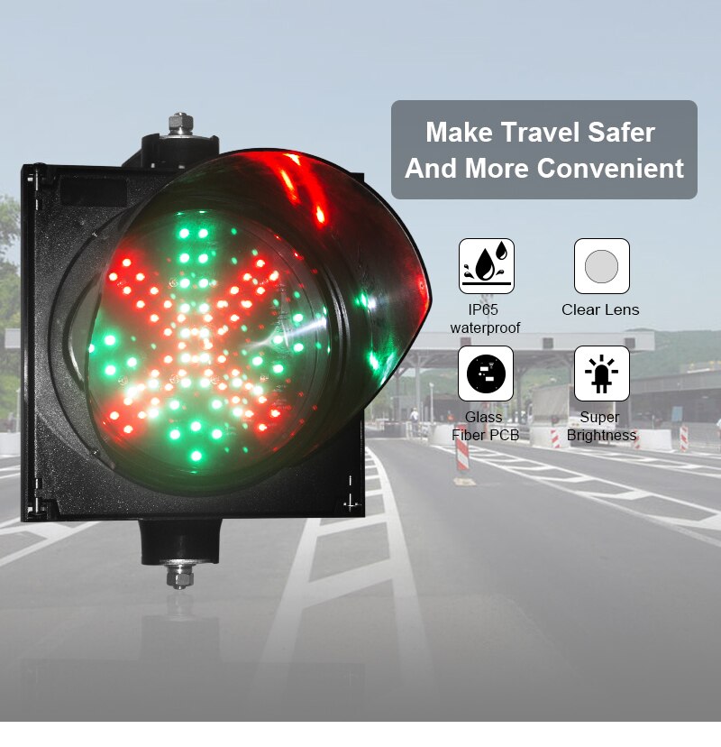 Easy Installation 200mm LED Red Cross Green Arrow ... – Grandado