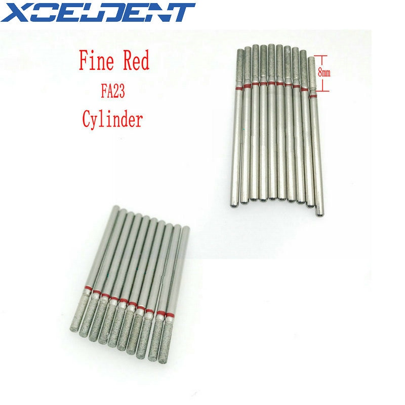 10pcs Fine Red dental Shank Diamond Grinding Bur D... – Vicedeal