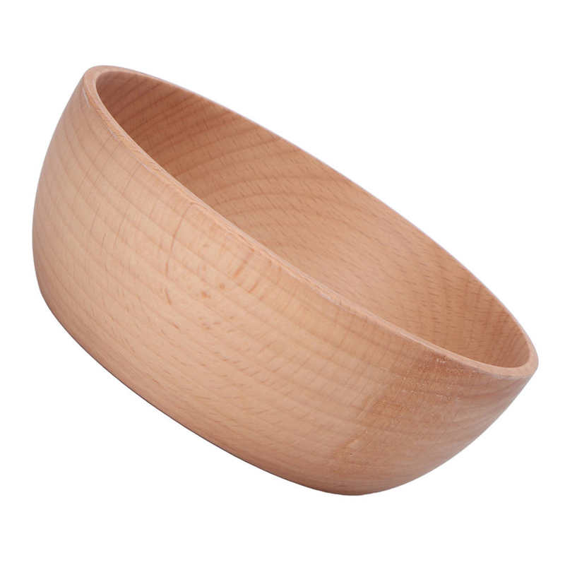 Round Wooden Bowl Ligneous Crafts Serving Bowl Env... – Grandado