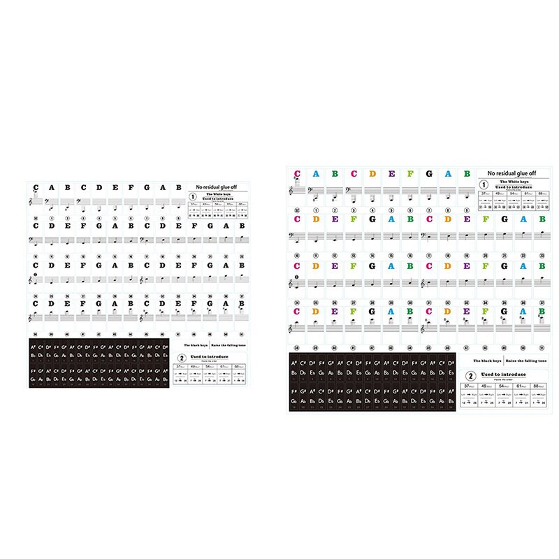 88/61/54/49 Toetsenbord Sticker Universele Piano T... – Grandado