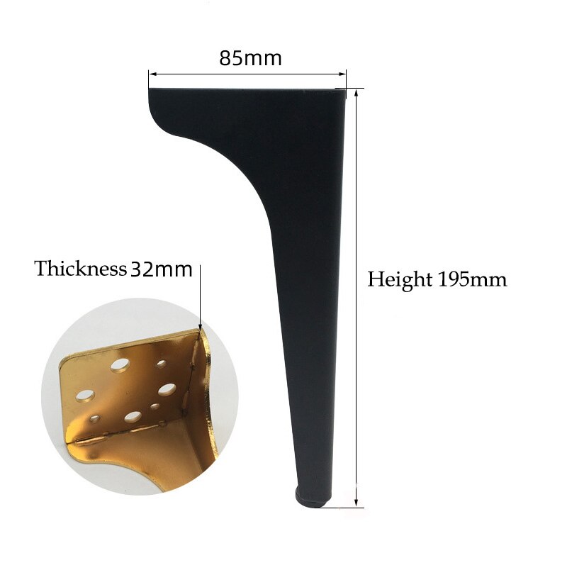 Black Triangle Furniture Legs Metal Hardware Tube ... – Grandado