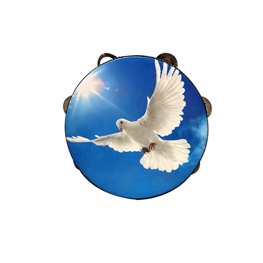 8 "Hand Held Tamboerijn Trommel Bel Met Metalen Pe... – Vicedeal