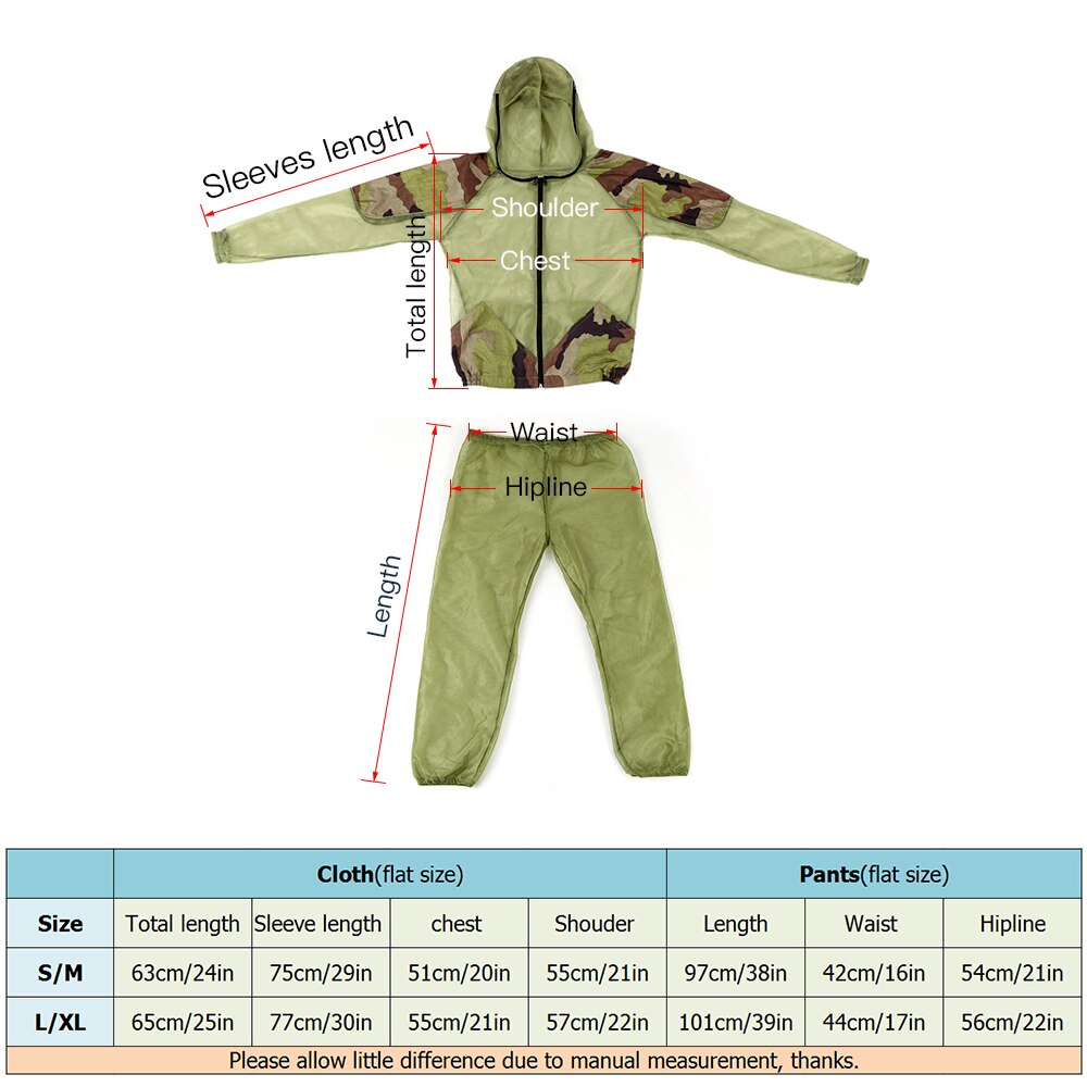 Lixada Outdoor Mosquito Repellent Suit Bug Jacket ... – Grandado