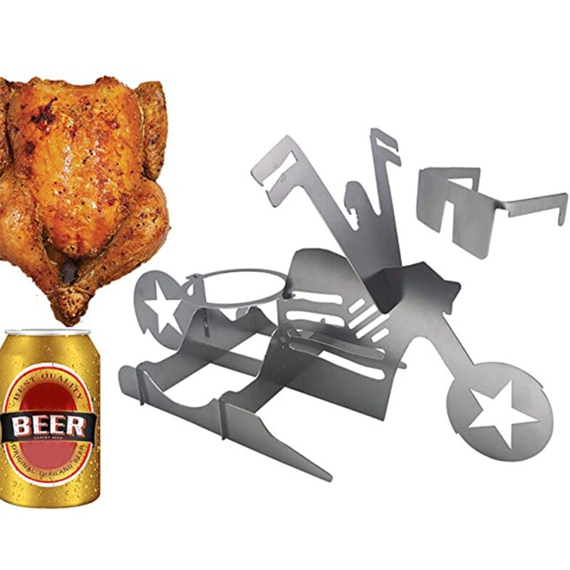 Motorcycle Beer Can Chicken Holder Chicken Roaster... – Vicedeal