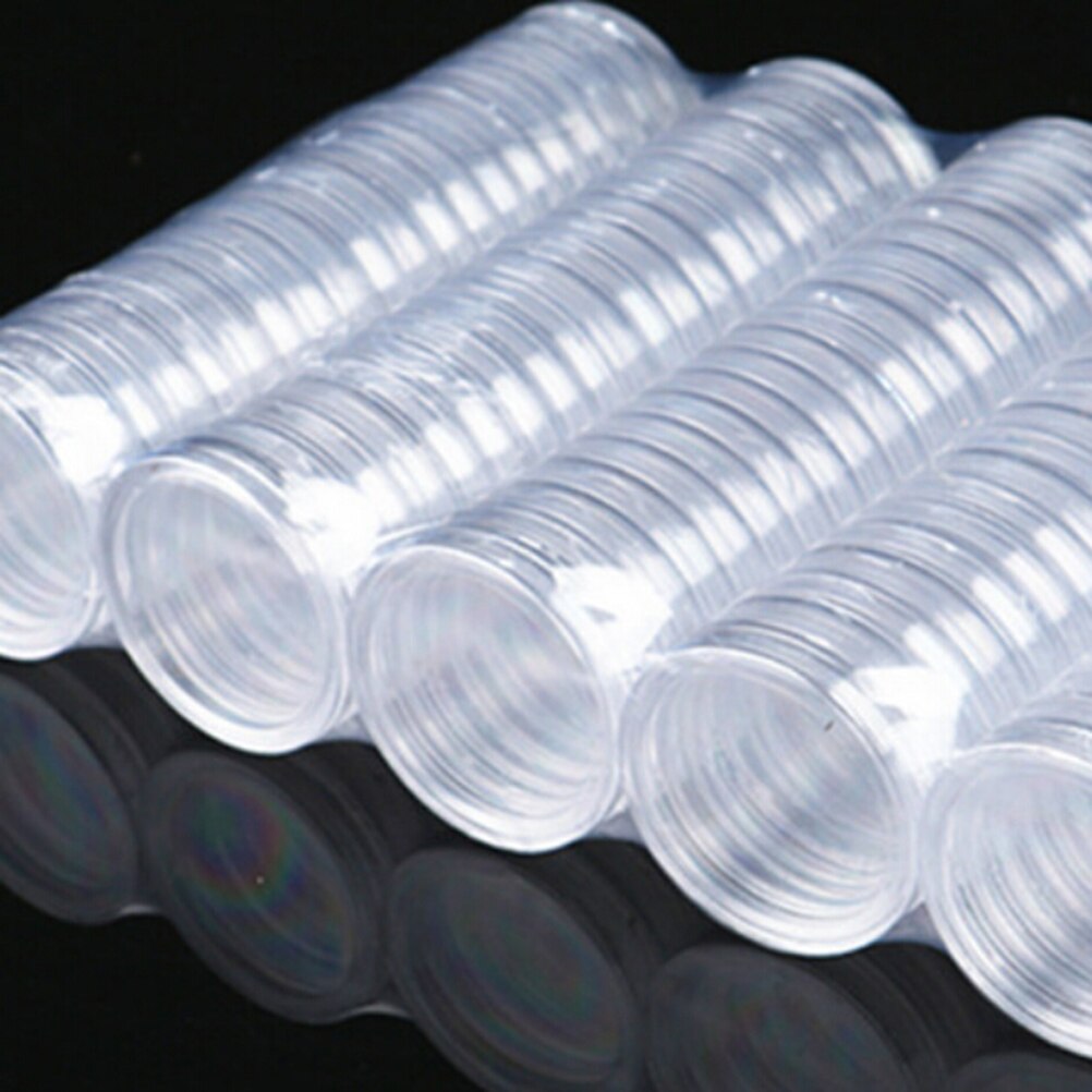 10pcs Applied Clear Round Cases Coin Plastic Stora... – Grandado
