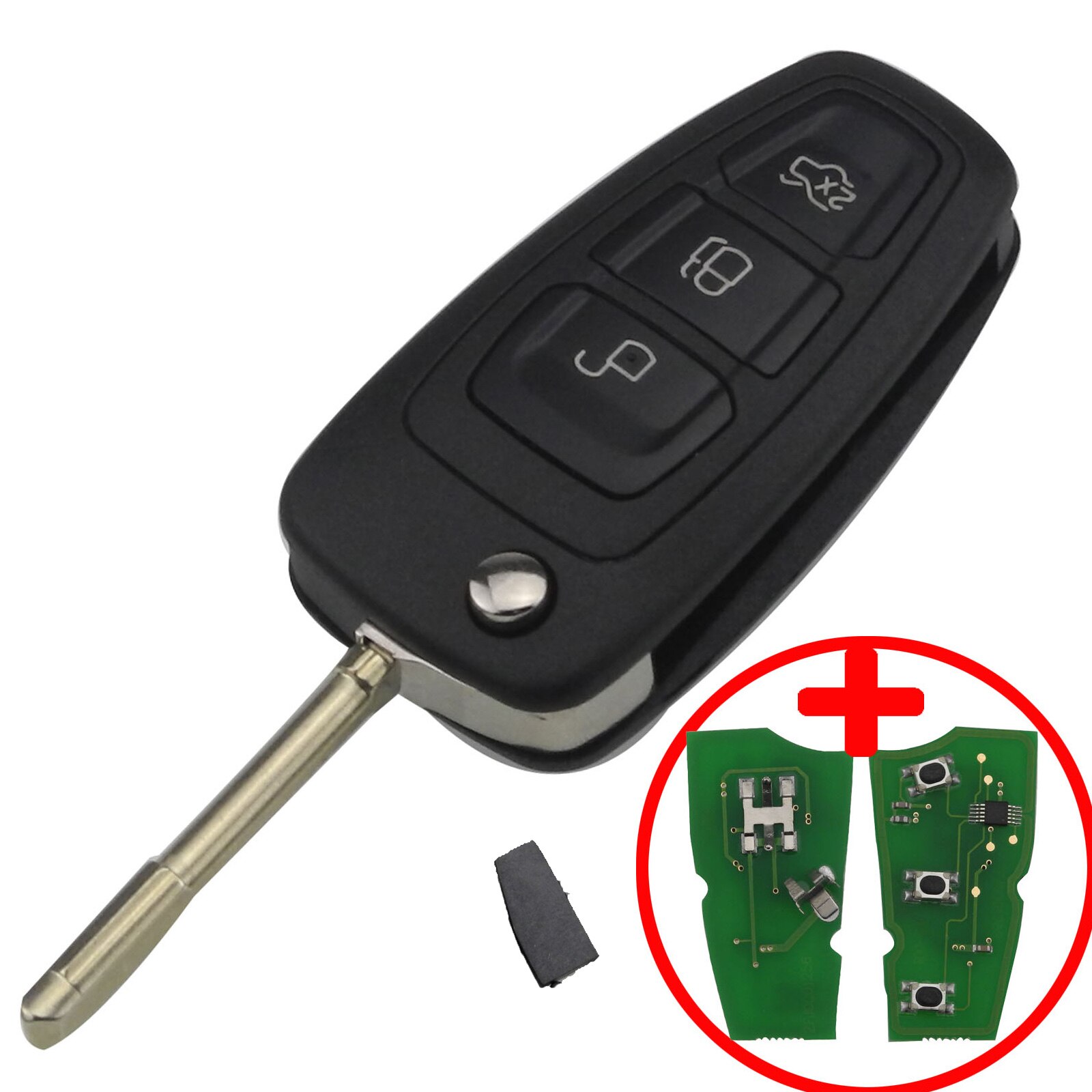 jingyuqin Flip Remote Car Key 433MHz 4D60/63 40/80... – Grandado