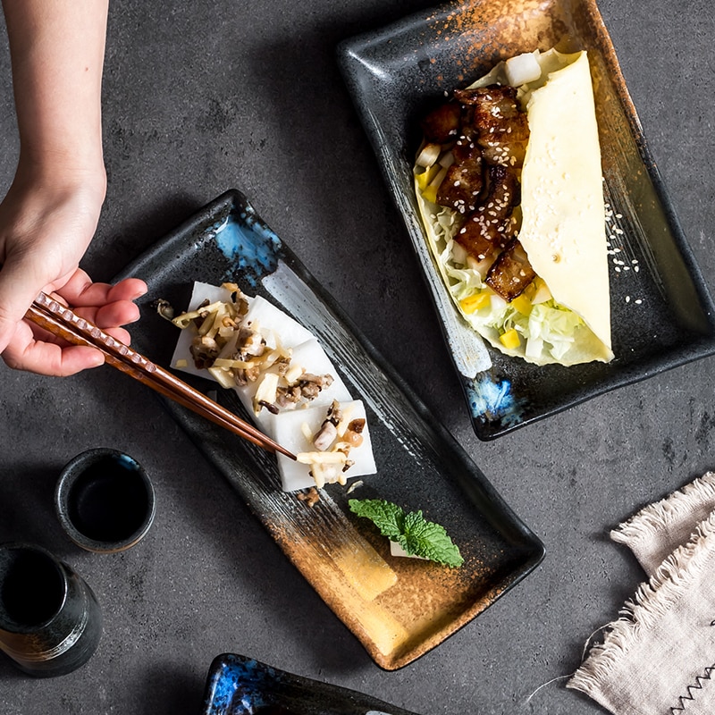 Japanese Retro Ceramic Sushi Dish Modern Minimalis... – Grandado