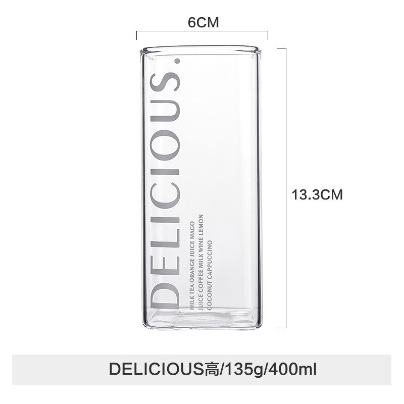250/400ML Heat-resistant Square Glass Cup Home Bre... – Grandado