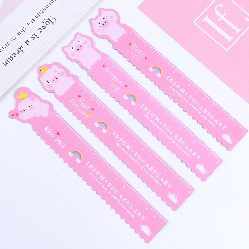 1PC Pink Student Flexible Soft Straight Rule Kawai... – Vicedeal