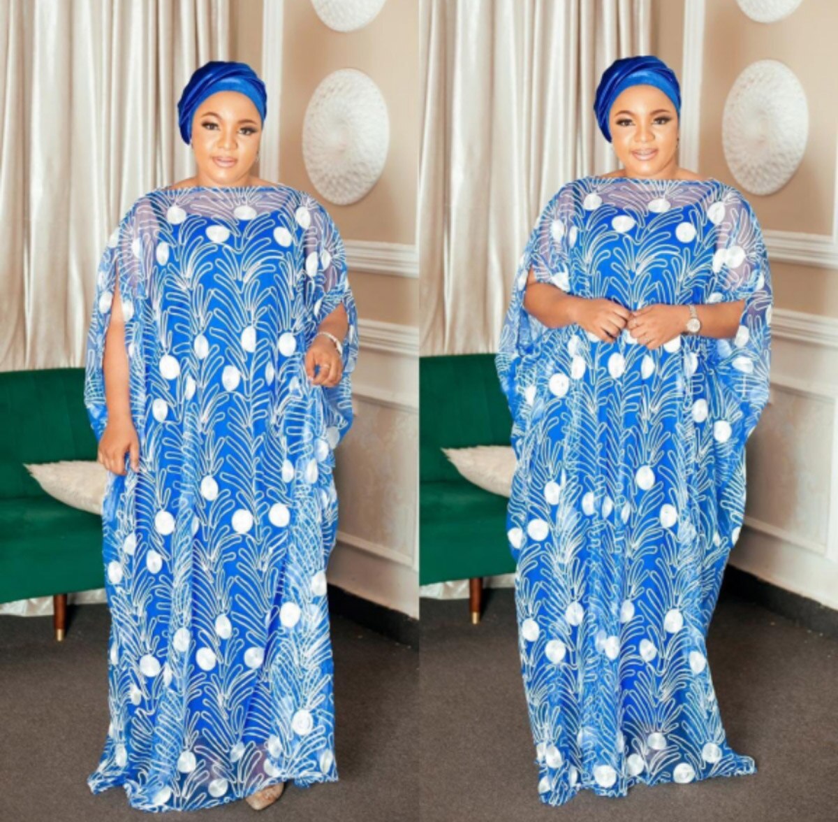 Classic Style African Women's Dashiki Net Cloth La... – Grandado