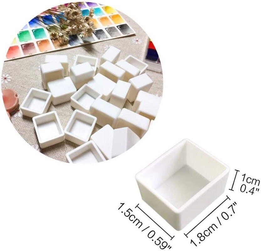 10PCS White Empty Artist Paint Pan Kits Plastic Ar... – Grandado