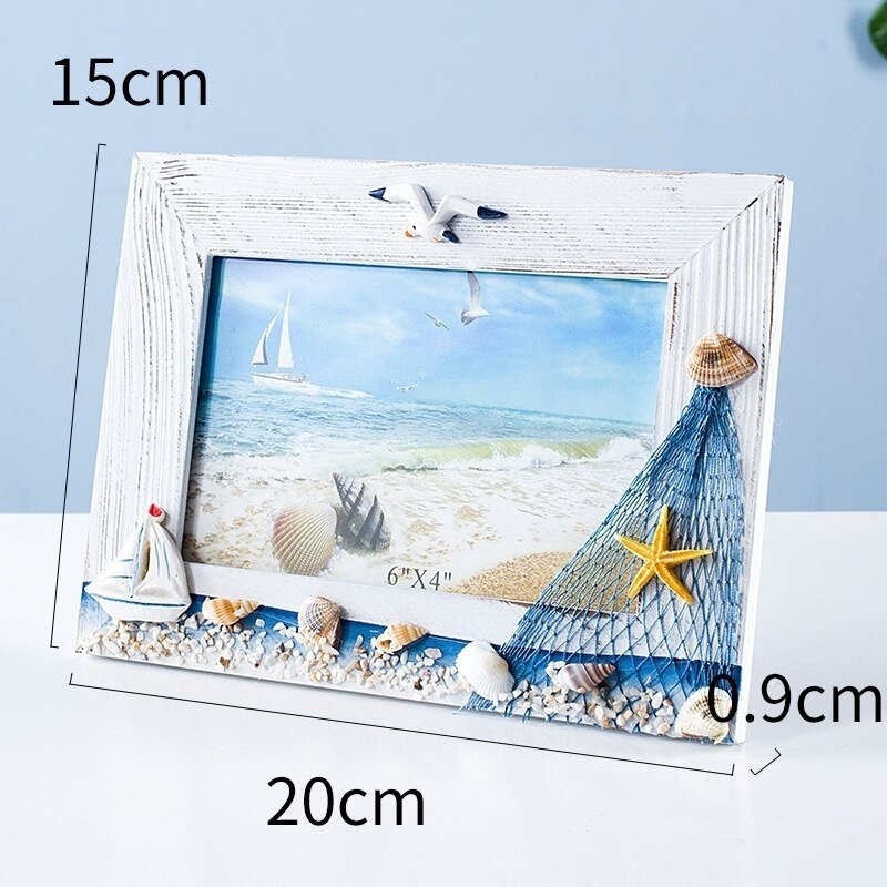 6inch Photo Frames Beach Natural Style Bedroom Sai... – Grandado