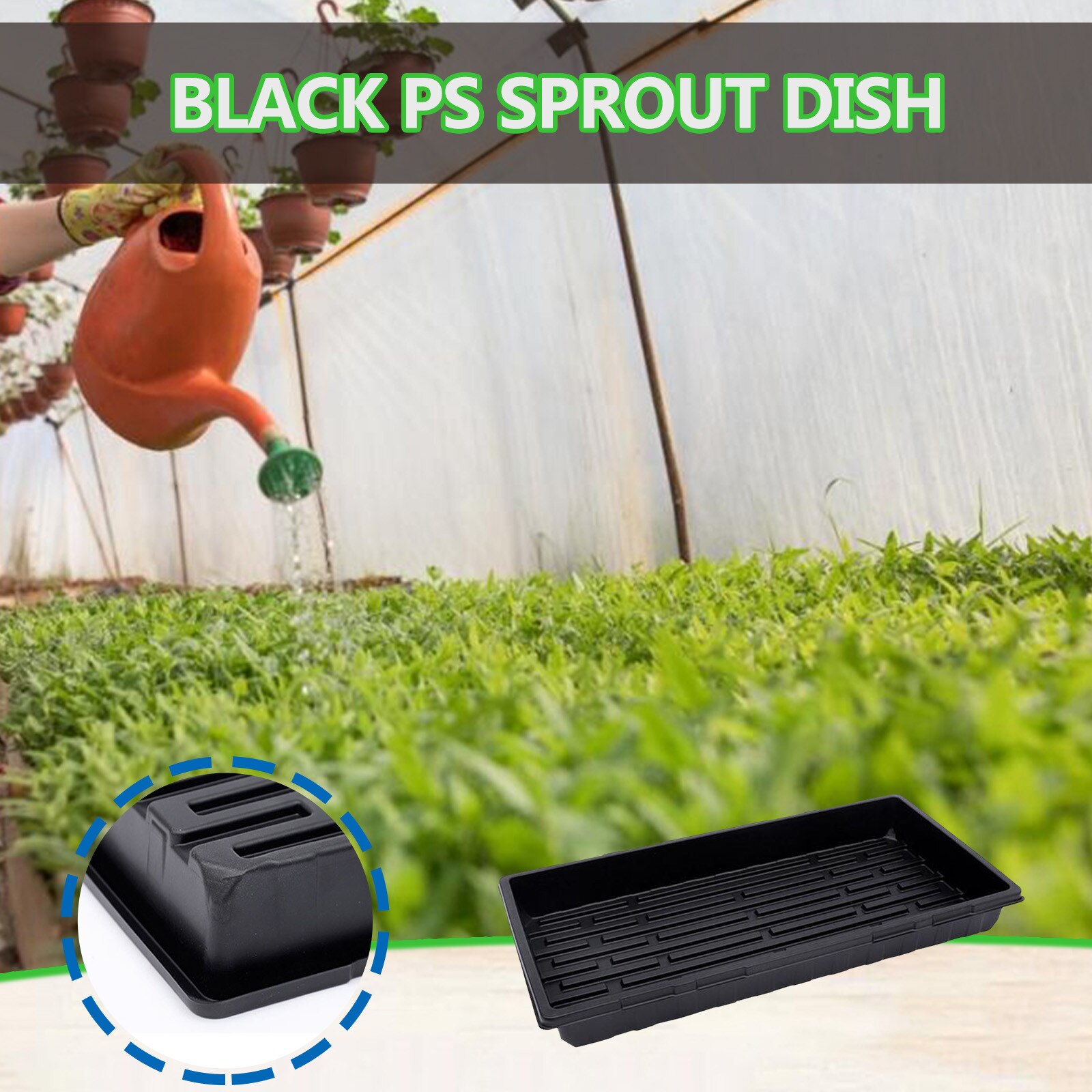 Plastic Seedling Tray for Greenhouse Plant Rectang... – Grandado