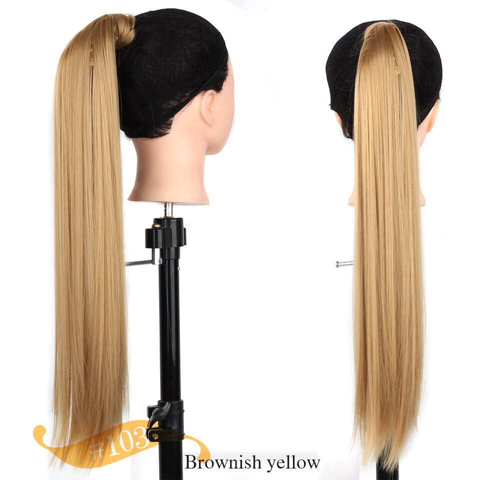 Long Straight Wrap Ponytail Hair 24inch Synthetic ... – Vicedeal