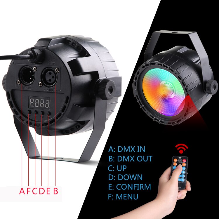 30W RGB +UV LED Stage Light with Remote COB Wall W... – Grandado