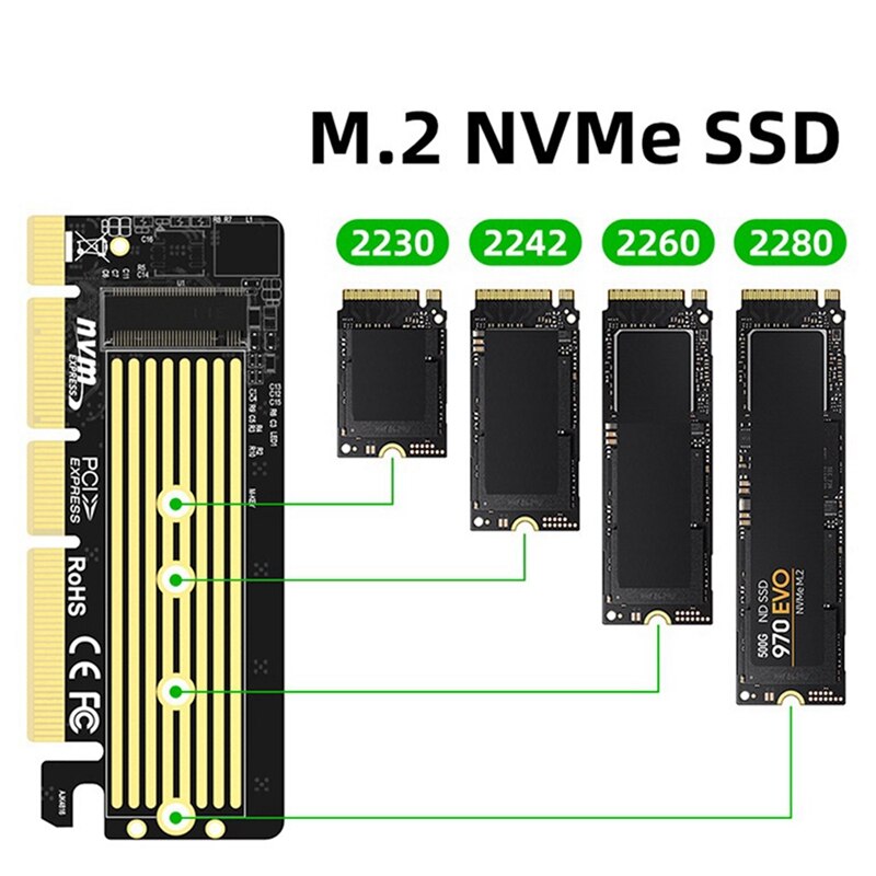 M.2 Nvme to PCI-E3.0 Adapter Card Pcie X4 X8 X16 S... – Vicedeal