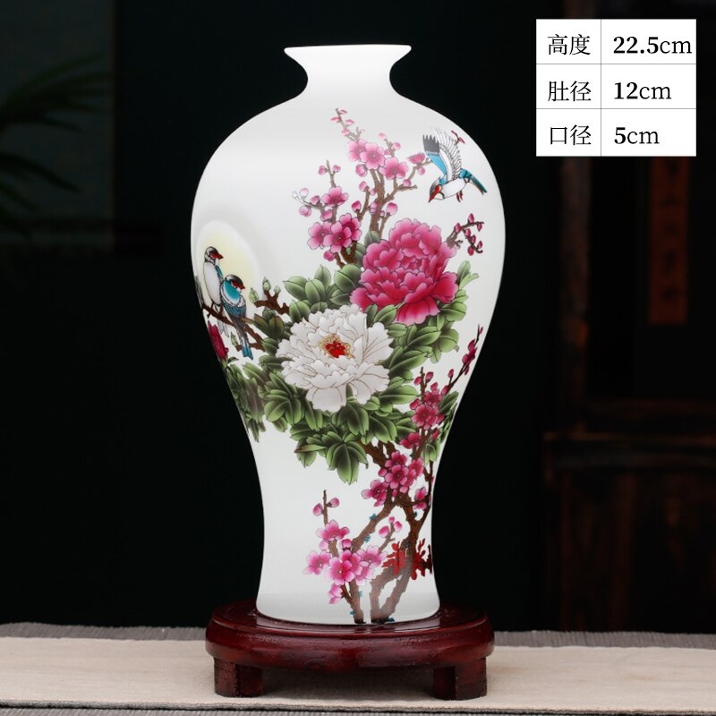 Ancient ornament Jingdezhen ceramic vase moon flow... – Grandado
