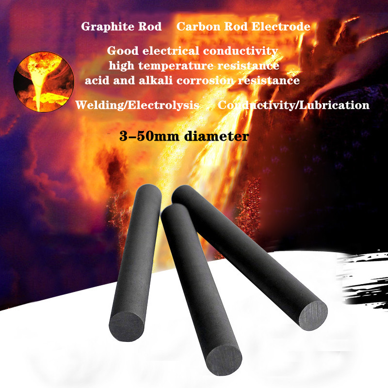 10Pcs Graphite Electrode Cylinder Rods, Black Carb... – Grandado
