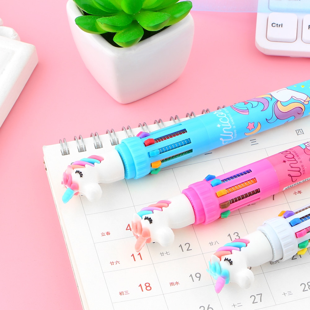 1Pc Dream Unicorn 10 Colors Chunky Ballpoint Pen S... – Vicedeal