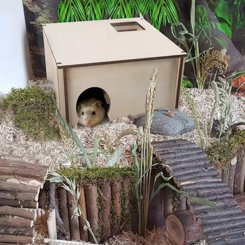 Hamster Huis Met 3 Chambers Bunny Houten Hideout N... – Vicedeal