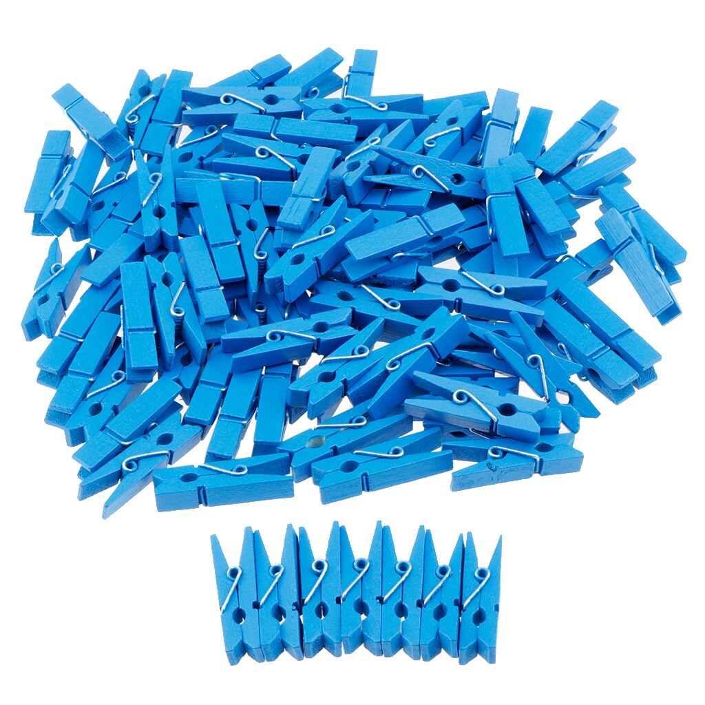 100 Pieces Mini Natural Wooden Clothespins Photo P... – Grandado