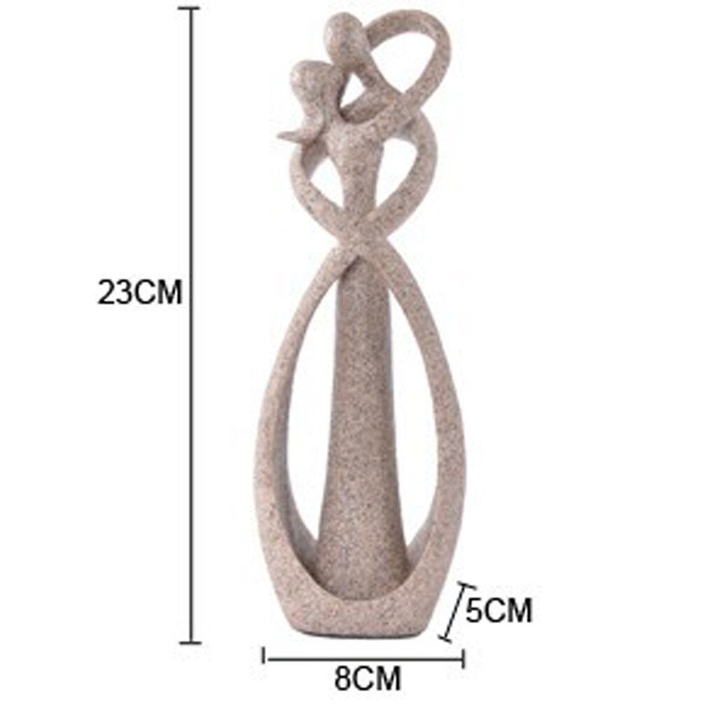 Natural Handmade Sandstone Statue Hug & Love S... – Grandado