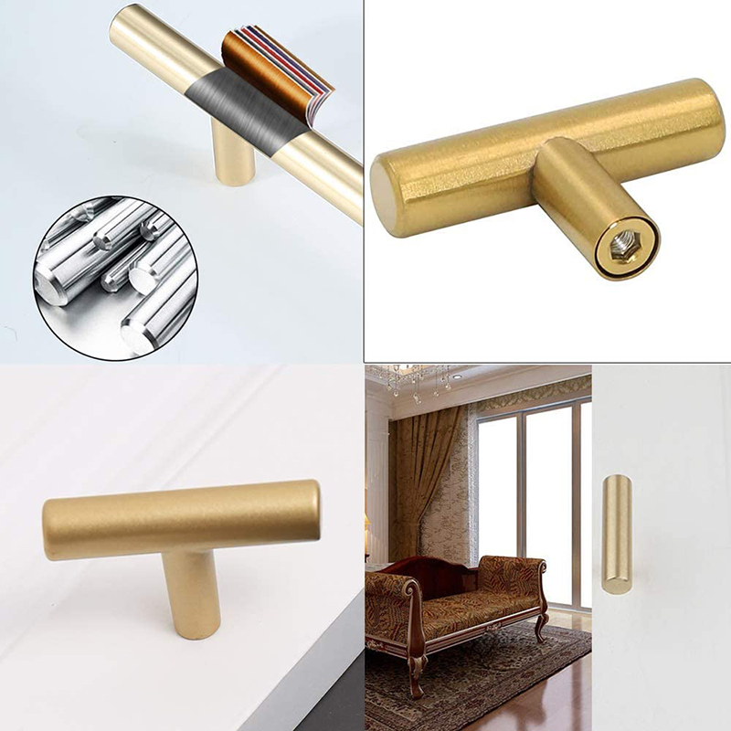 1PC Brass Gold Handle Aluminum Closet Drawer Handl... – Grandado