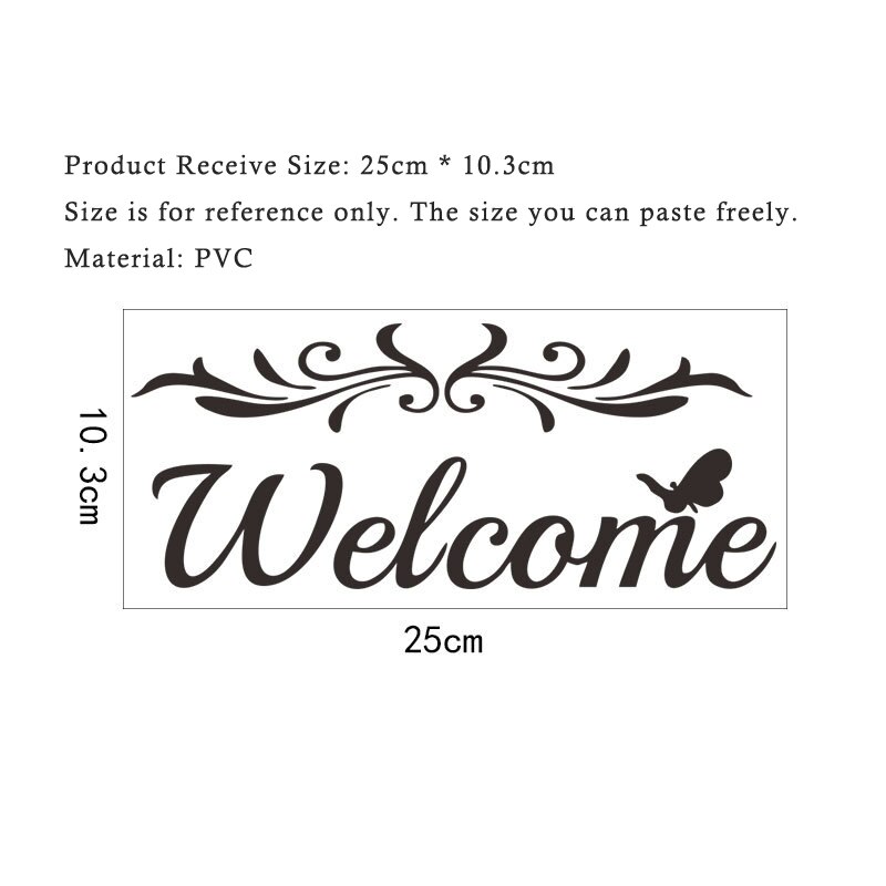 Welcome English alphabet Door Sticker for wall liv... – Grandado