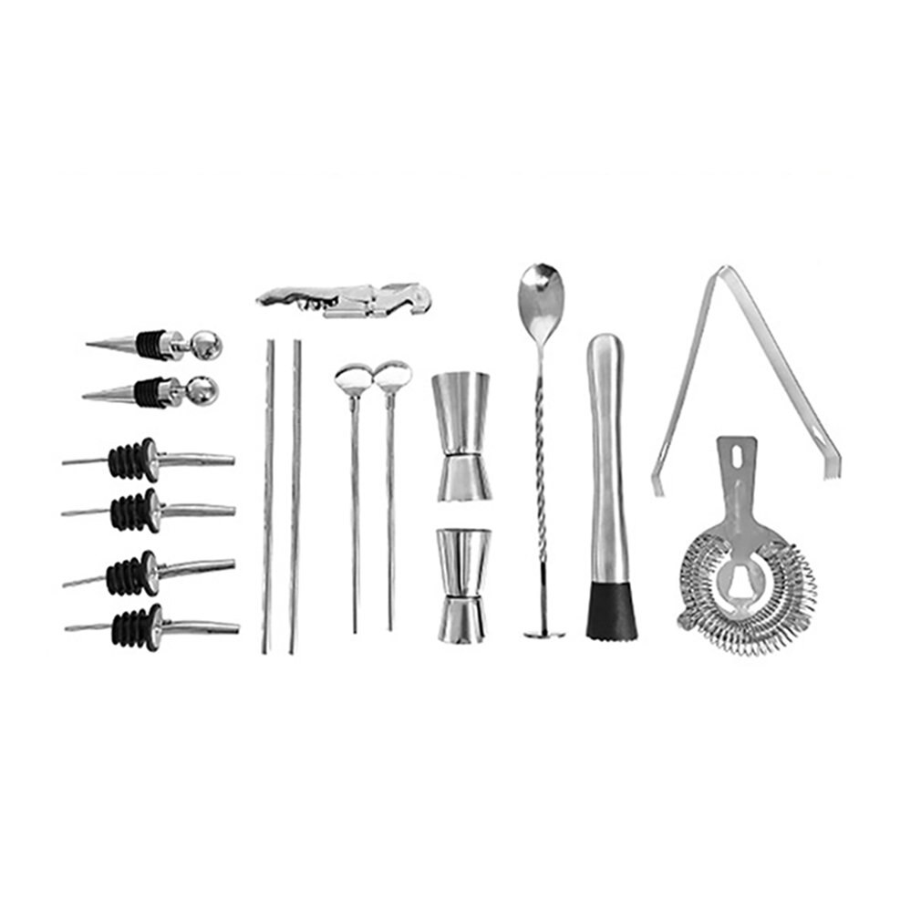 20pcs/set Stainless Steel Cocktail Shaker Mixer Ba... – Grandado