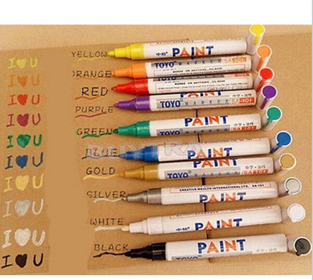 1PC Permanent Marker Weiß Öl-Tinte Mark Stifte Sch... – Vicedeal