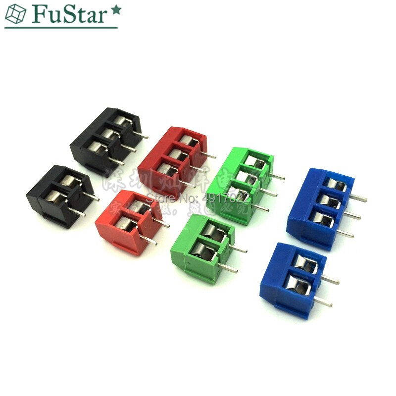 20 PCS KF301- 2P 3P screw 5.0mm terminal block 2 P... – Vicedeal
