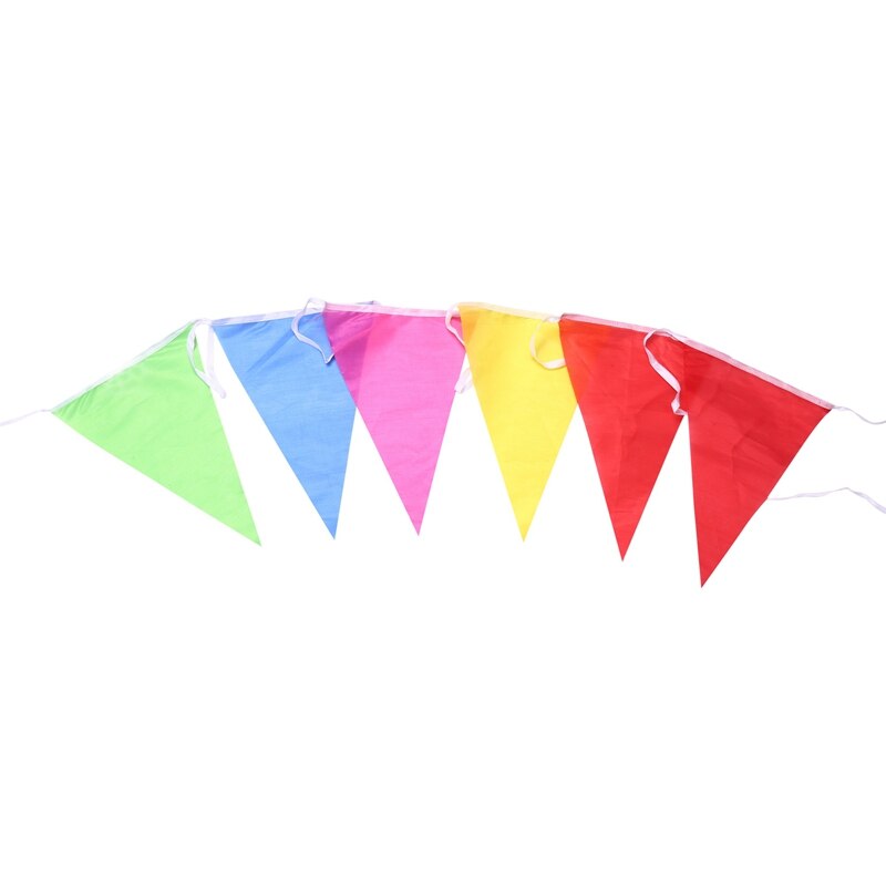 ! 125 Feet Multicolor Nylon Pennant Banners With 1... – Grandado