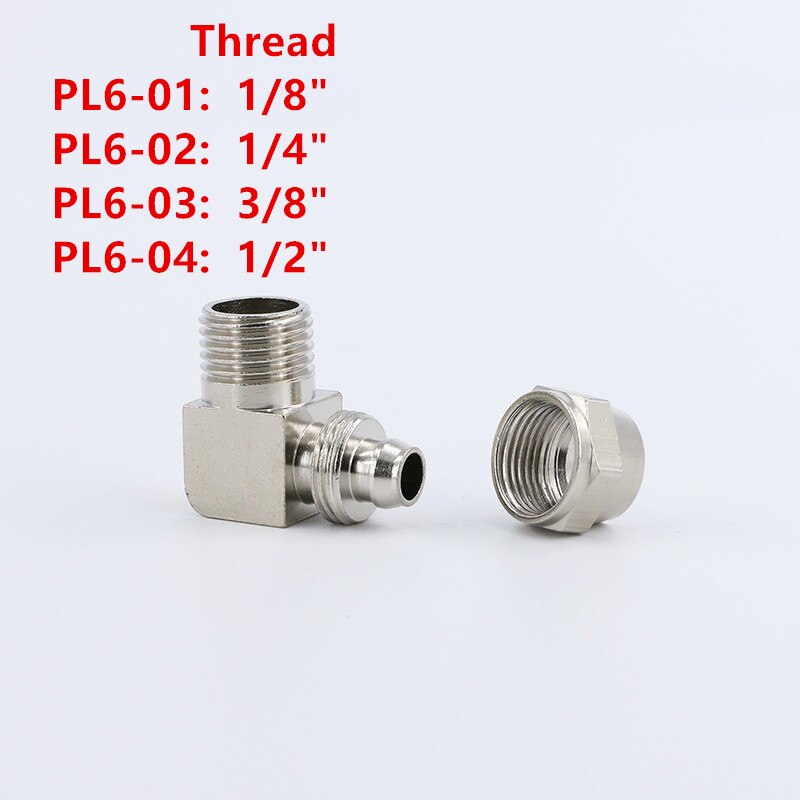 L Male Elbow Brass 6mm-BSP 1/8",1/4",3/8",1/2" OD ... – Grandado