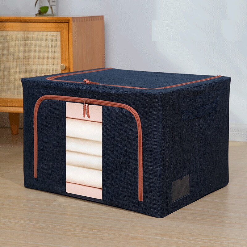 Foldable Fabric Steel Frame Storage Box Clothes qu... – Grandado