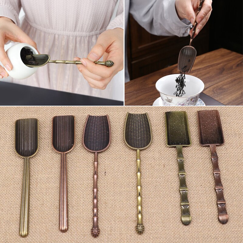 Retro Bronze Chinese Kongfu Tea Spoons Copper Tea ... – Grandado