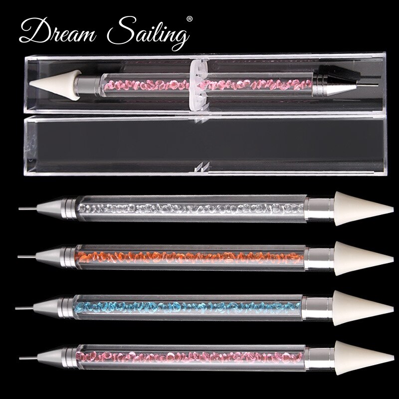 Dual-ended Acrylic Nail Art Dotting Pen Crystal Be... – Grandado