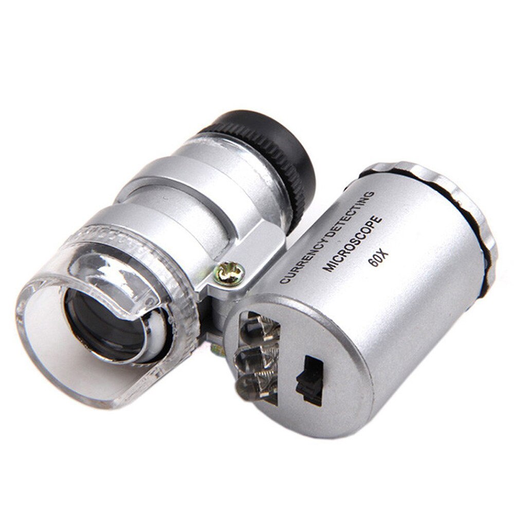 Mini 60x Microscope Magnifying with LED UV Light P... – Grandado