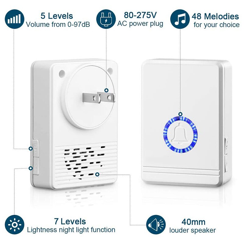 Door Open Sensor Chime, Door Entry Chime with Adju... – Grandado