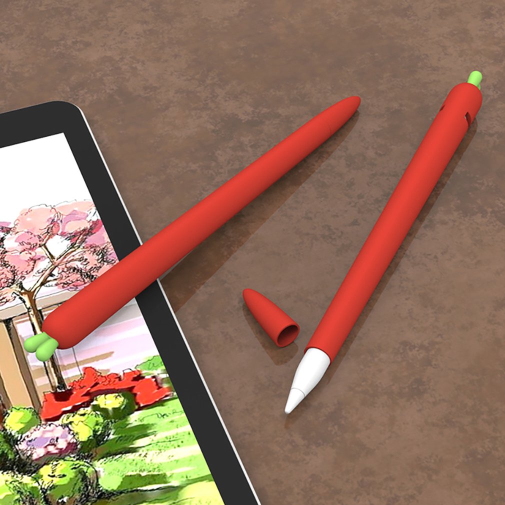 Cute Carrot Soft Silicone Pencil Cases For iPad Ta... – Grandado