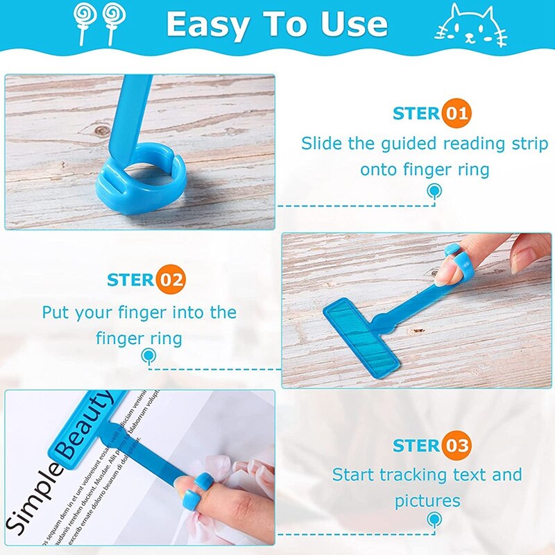 -22 Pcs Reading Pointers For Kids Finger Focus Hig... – Grandado