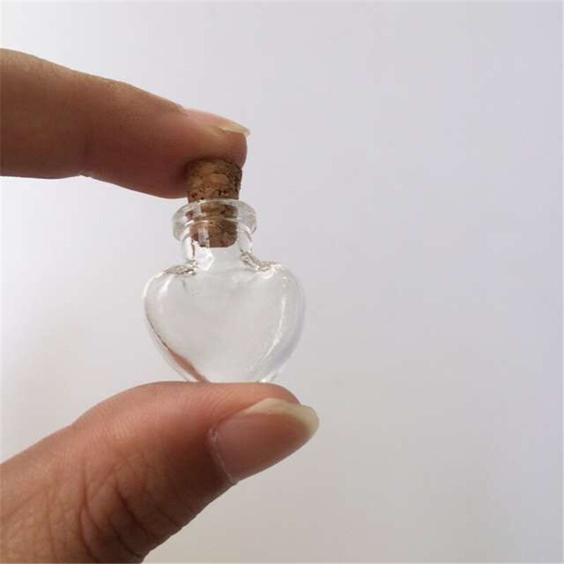 Liebe Herzen Form Mini Nette Glasflaschen Anhänger... – Vicedeal